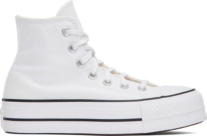 Converse White Chuck Taylor All Star Lift Hi Sneakers - ShopStyle