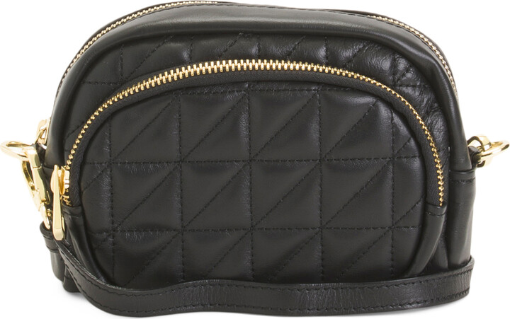 Roberta Rossi Made In Italy Leather Quilted Crossbody Camera Bag ...