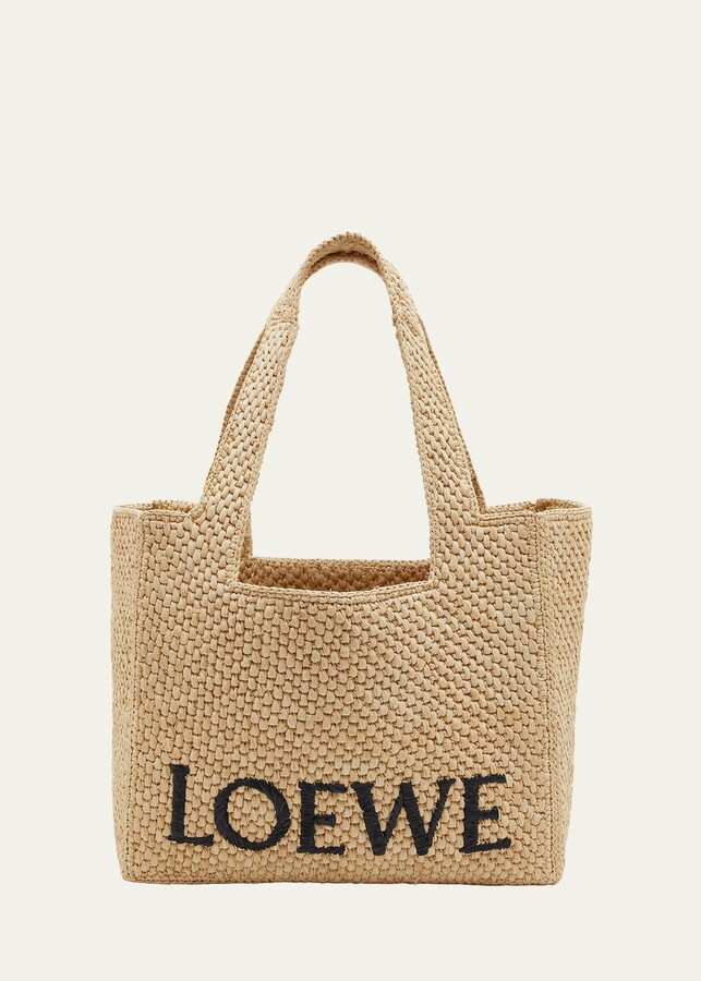Loewe x Paula’s Ibiza Logo Medium Raffia Tote Bag - ShopStyle