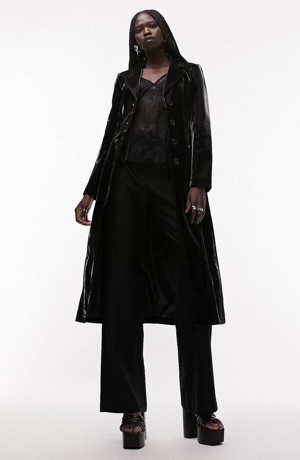 Topshop Liquid Vinyl Trench Coat - ShopStyle