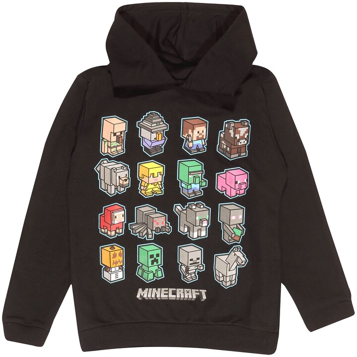 Popgear Minecraft Mini Mobs Girls Pullover Hoodie Black 13-14 Years ...