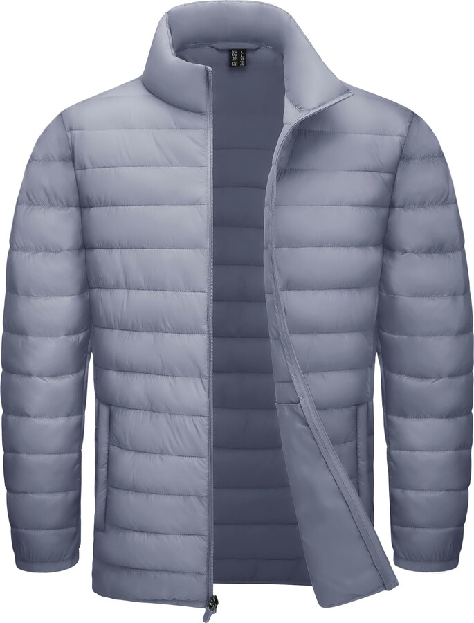 TACVASEN Mens Padded Jackets without Hood Lightweight Water Resistant ...