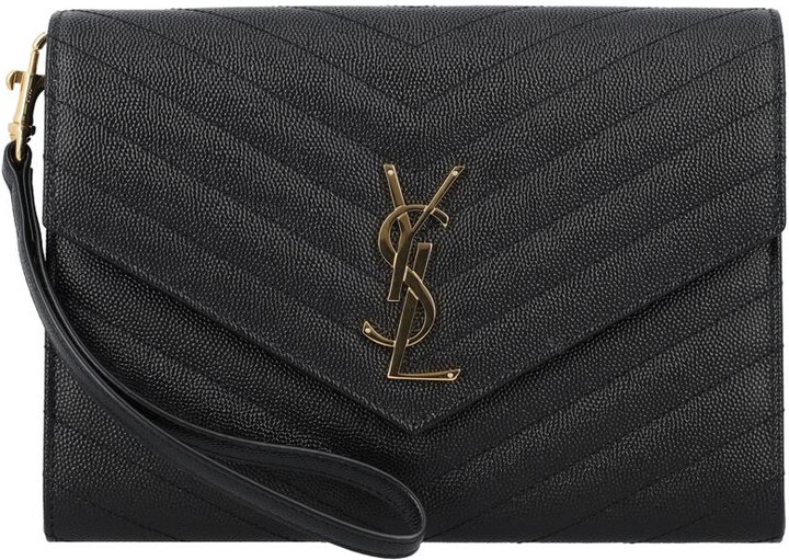 Saint Laurent New Pouch Mono - ShopStyle Clutches