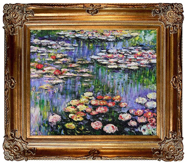 Hand-Painted Museum Masters Water Lilies (Pink) By Claude Monet ...
