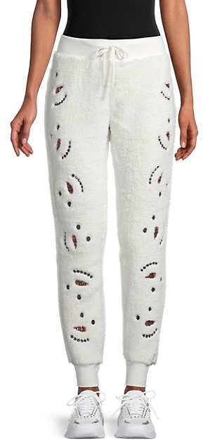 Miss Chievous Faux Shearling Sequin Snowman Joggers - ShopStyle ...