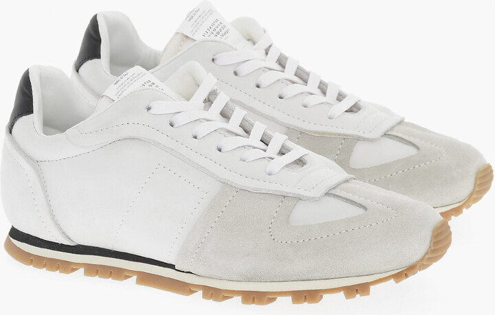 Maison Margiela Mm22 Fabric And Suede Low Top Sneakers - ShopStyle