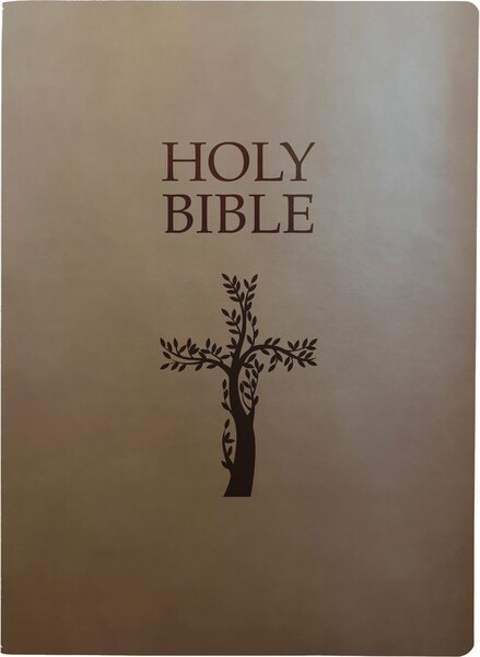 KJV Holy Bible, Cross Design, Large Print, Coffee Ultrasoft - (King ...