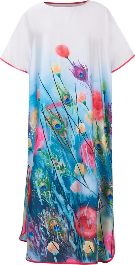 Peraluna Springfield Long Satin Dress In Multicolor - ShopStyle