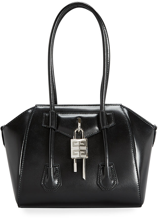 Givenchy Mini Antigona Lock Bag in Box Leather - ShopStyle Satchels ...