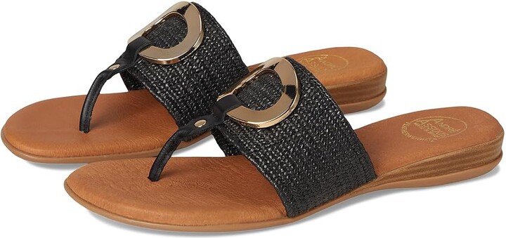 Andre Assous Nixi Women's Wedge Shoes Black : 6 M - ShopStyle Flip Flop ...
