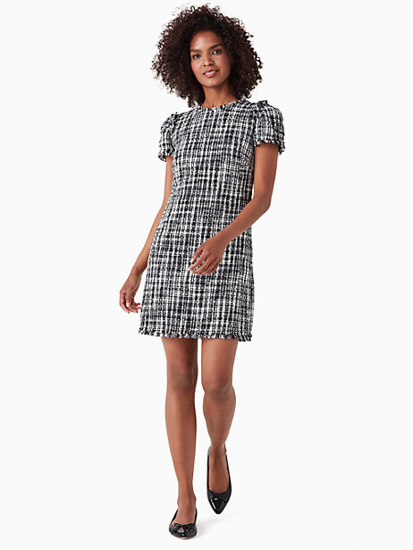 Kate Spade Flutter Sleeve Tweed Dress - ShopStyle