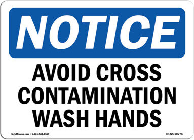 SignMission Avoid Cross Contamination Wash Hands Sign - ShopStyle Home ...