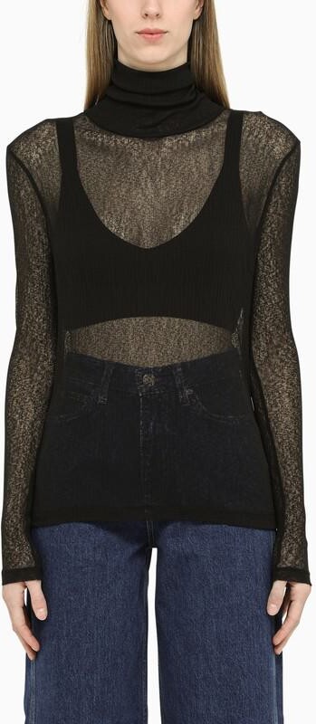 Calvin Klein Semi-transparent turtleneck - ShopStyle