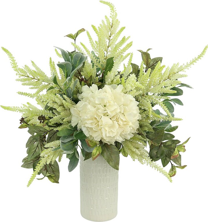 Creative Displays Cream Hydrangea, Lamb's Ear And Astilbe Floral ...