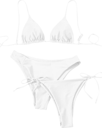 OPOIPIN Women's Tie Side Triangle Top String Sexy Swimsuit Bathing Suit ...