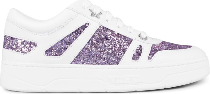 Jimmy Choo Hawaii Glitter Sneakers - ShopStyle