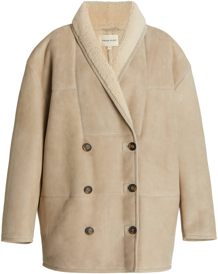 LOULOU STUDIO Cebu Shearling Double-Breasted Jacket - ShopStyle