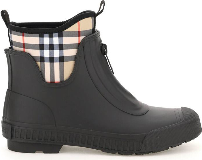 Burberry rubber and neoprene rain boots - ShopStyle