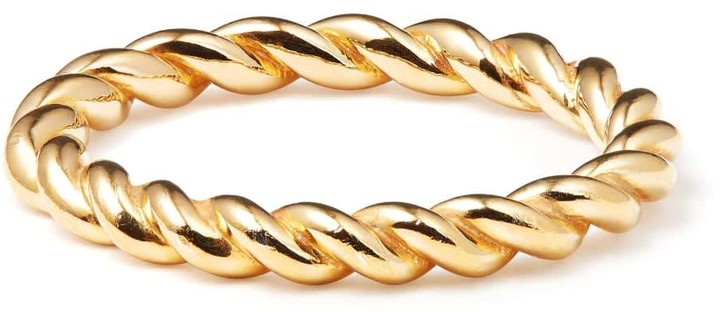 Luxe 18K Gold Rope Ring - ShopStyle