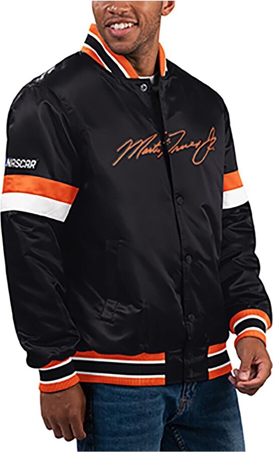 Men's Starter Black Martin Truex Jr Home Game Full-Snap Varsity Jacket ...