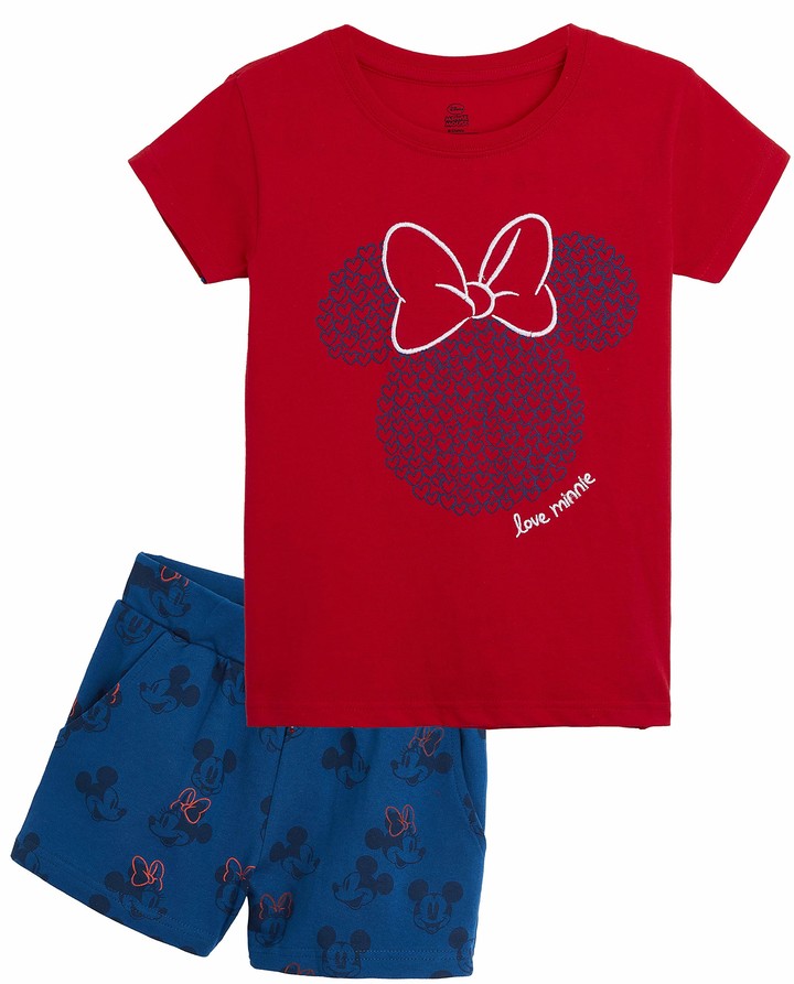 Disney Minnie Mouse Girls Pyjamas 2 Piece Girls Short Pyjamas Official ...