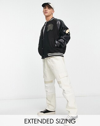 ASOS Jersey Bomber Jacket With Snaps - ShopStyle Outerwear