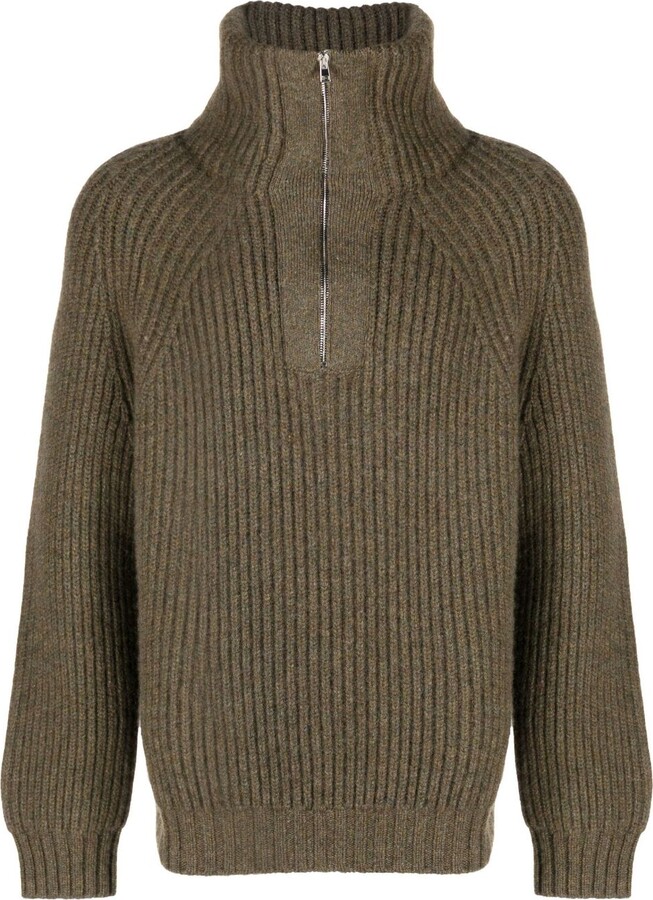 Meta Campania Collective Green Michel Half-Zip Cashmere Sweater - ShopStyle