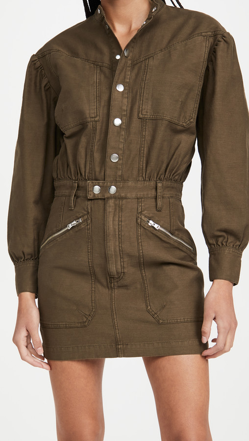 Frame Moto Zip Snap Front Dress - ShopStyle