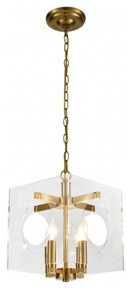 Design Living Clear Acrylic Frame Light Fixture With Round Holes and ...