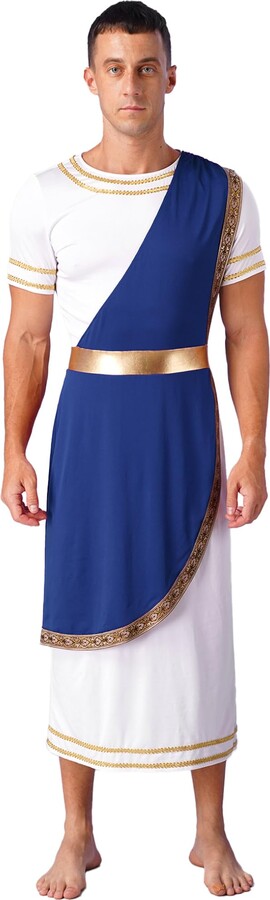 Kaerm Men's Greek Gods Cosplay Costume Robes Halloween Party Ancient ...