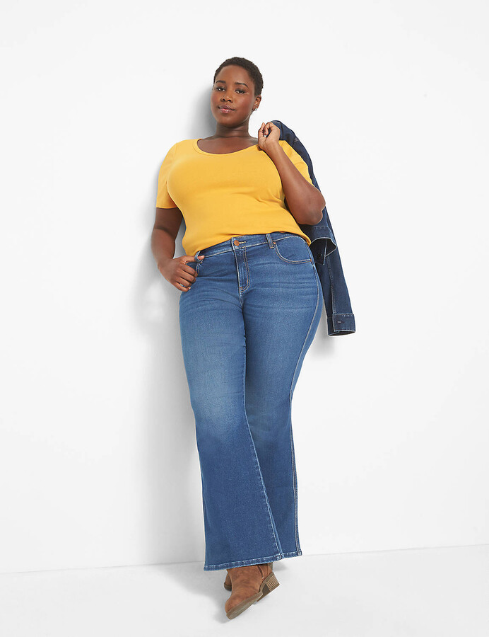 Lane Bryant Fitted Voop Neck Tee - ShopStyle Plus Size Tops