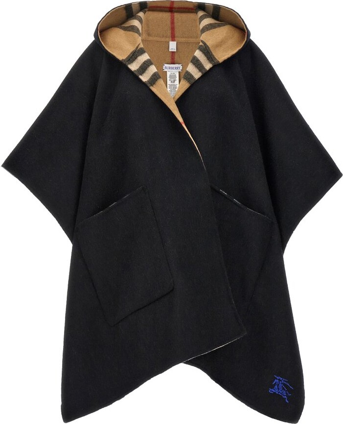Burberry Hooded Vintage Check-Pattern Reversible Cape - ShopStyle