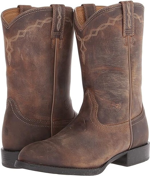 Ariat Heritage Roper (Distressed Brown) Cowboy Boots - ShopStyle