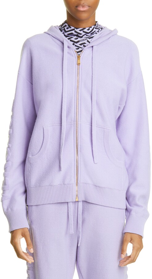 Versace Women's Medusa Logo Wool & Cashmere Zip-Up Hoodie - ShopStyle