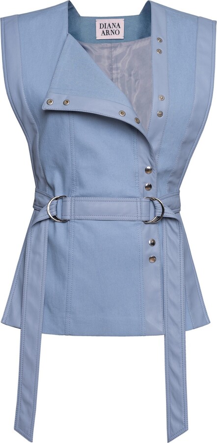 DIANA ARNO - Karley Denim Vest With Bare Sides - ShopStyle Tops