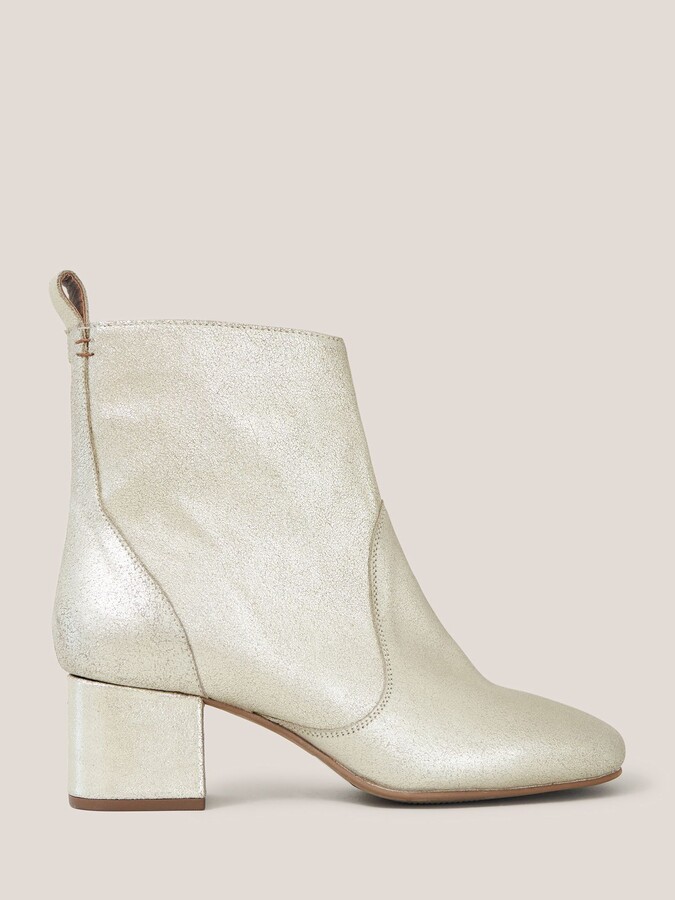 White Stuff Cilla Leather Heeled Ankle Boots - ShopStyle