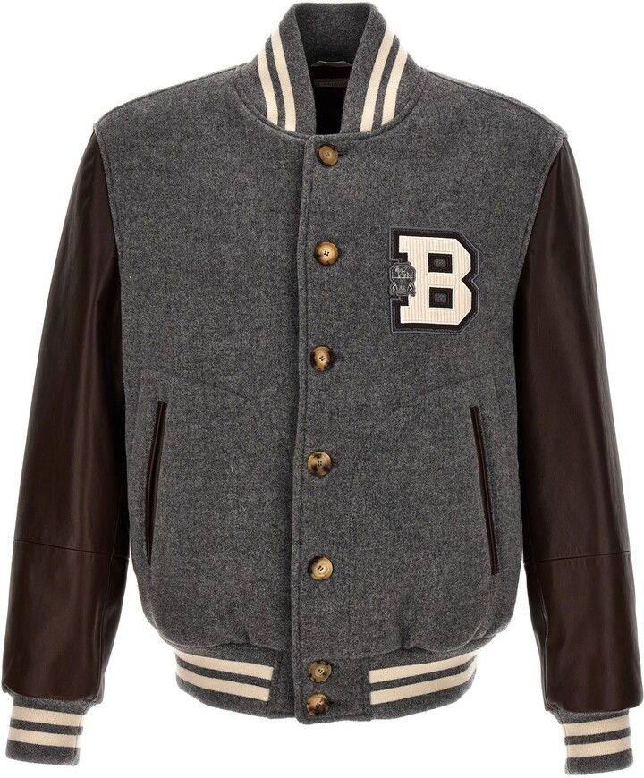 Brunello Cucinelli Logo Patch Bomber Jacket - ShopStyle
