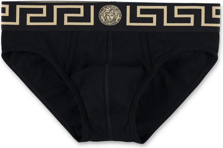 Versace Bi-pack greca border briefs - ShopStyle