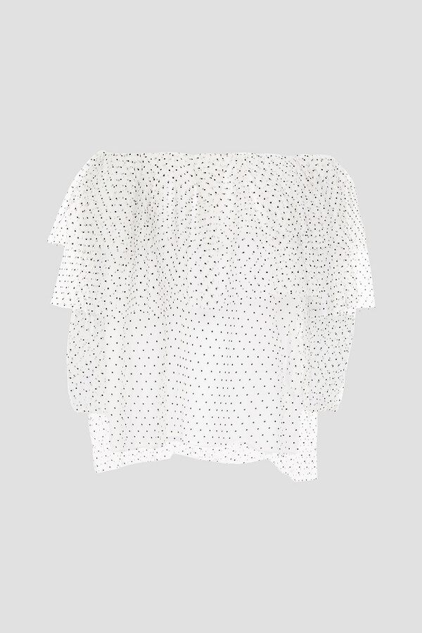 Maje Off-the-shoulder tiered Swiss-dot tulle top - ShopStyle