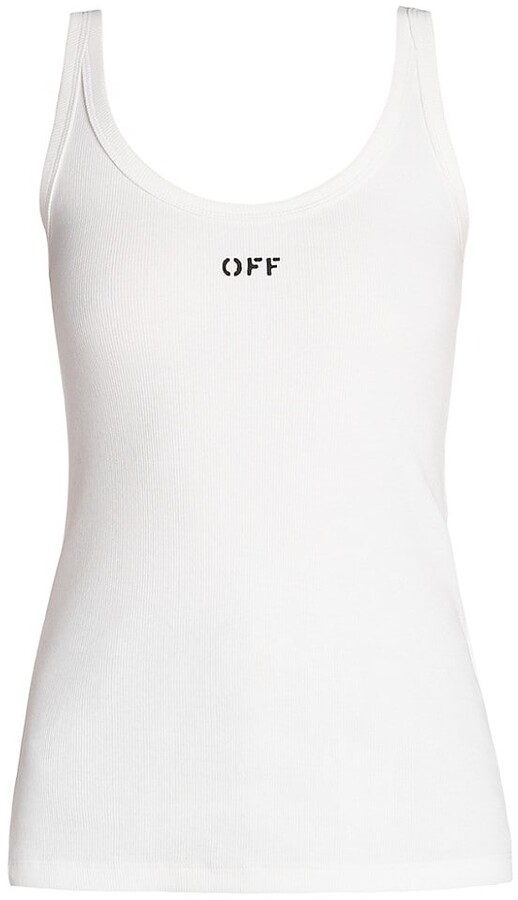 Off-White Main Basic Ribbed Tank Top - ShopStyle