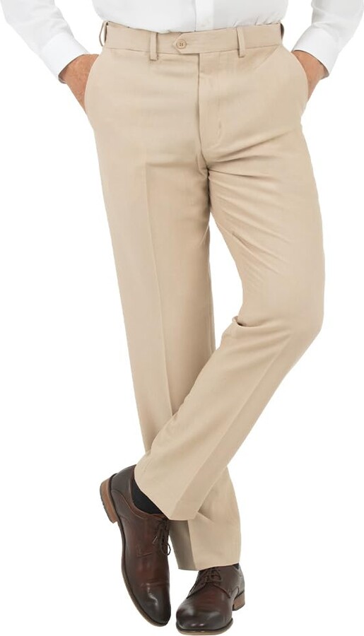 Jolliman Mens Smart Casual Travel Trousers Pants Expanding Waist ...