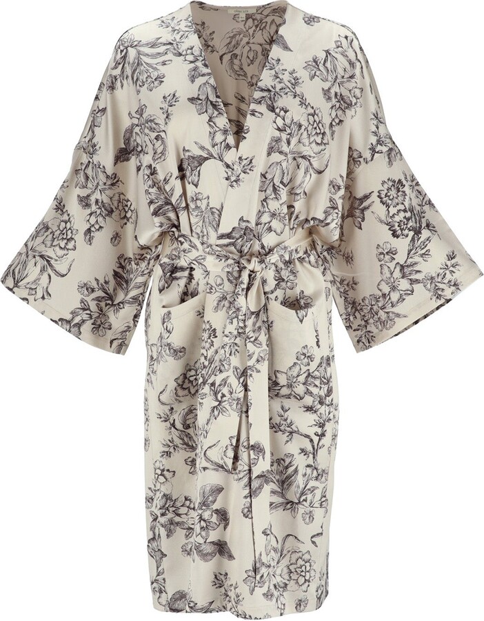 Alas Silk | Renata Ambrazieje - Silk Kimono Robe "Meteya" In Romantic ...