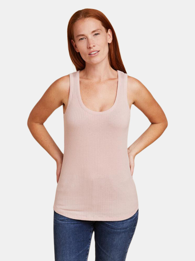 Majestic Stretch Ribbed Cashmere Tank - ShopStyle Tops
