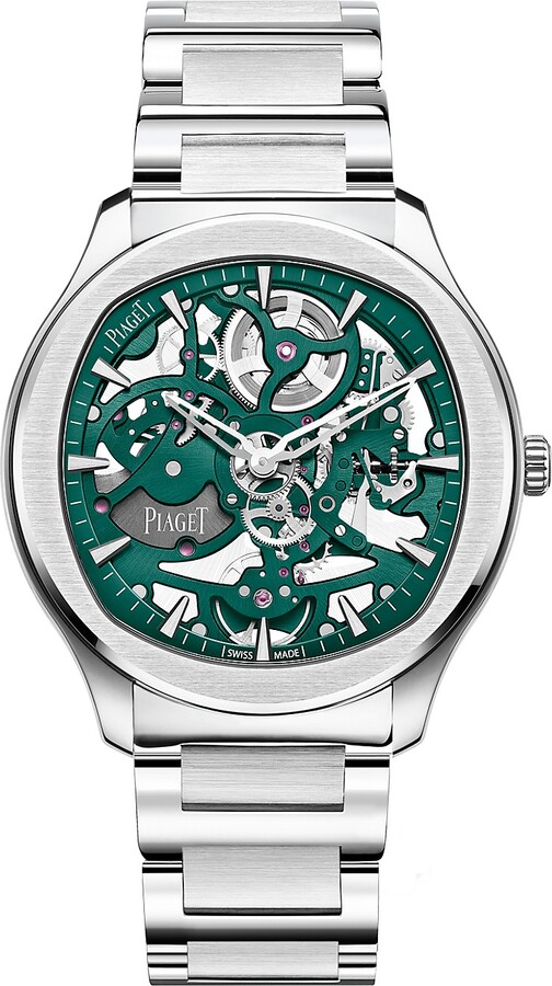 Piaget Polo Stainless Steel Skeleton Watch - ShopStyle