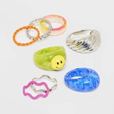 Wild Fable Smiley Face and Marbled Ring Set 8pc - ShopStyle