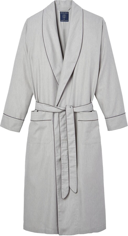 British Boxers - Men's Armoury Grey Herringbone Dressing Gown ...