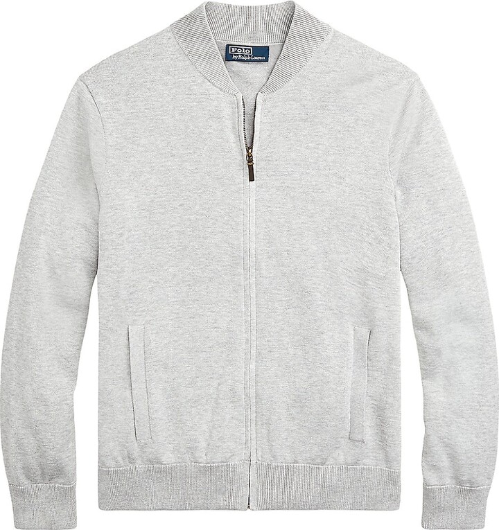 Polo Ralph Lauren Baseball Collar Zipper-Front Sweater - ShopStyle