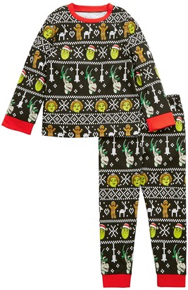 Shrek Unisex Kids Shrek Shrekmas Christmas Fairisle Family Pjs - Multi ...