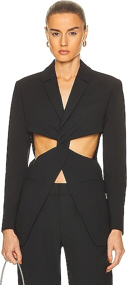 Coperni Twisted Cut Out Tailored Jacket in Black - ShopStyle Blazers