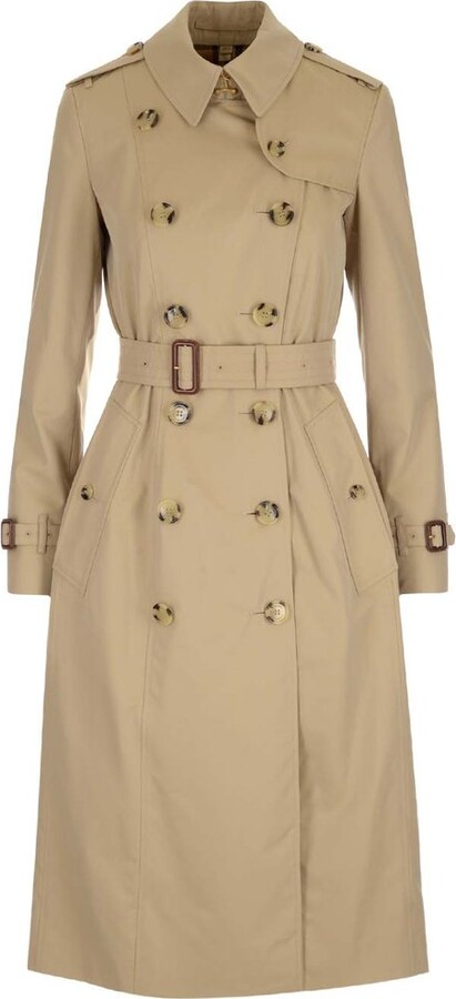 Burberry Double-Breasted Belted Trench Coat - ShopStyle